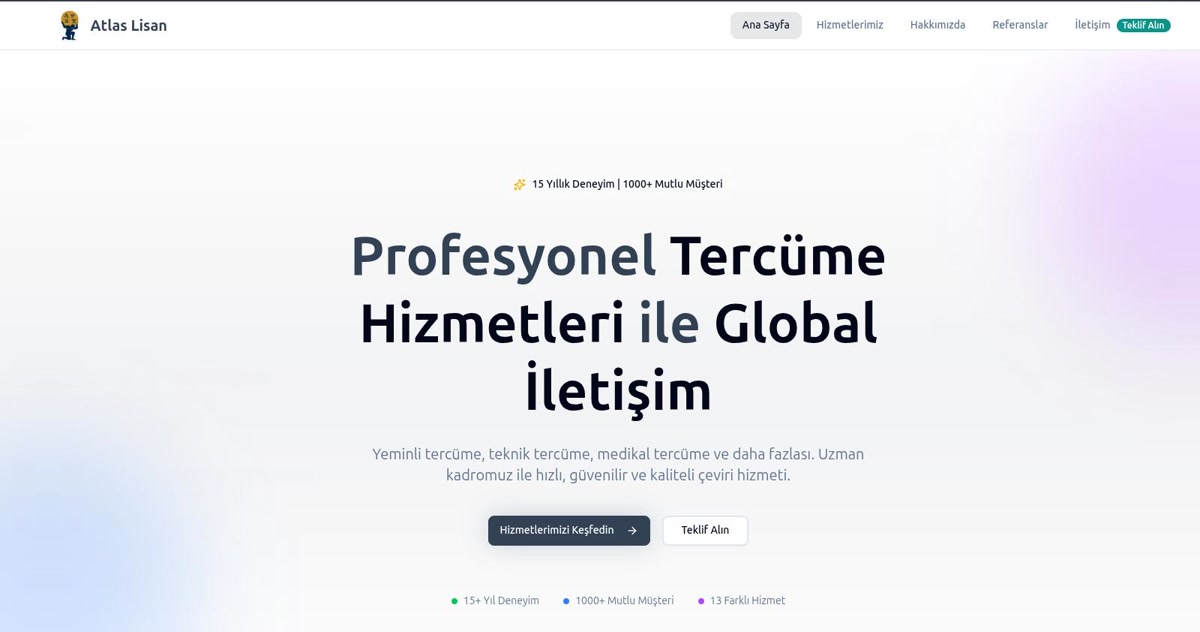 Atlas Lisan - Profesyonel Tercüme Hizmetleri